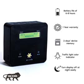 Airveda Smart PM2.5 PM10 Monitor for Cleaner Air for Indoor Spaces.
